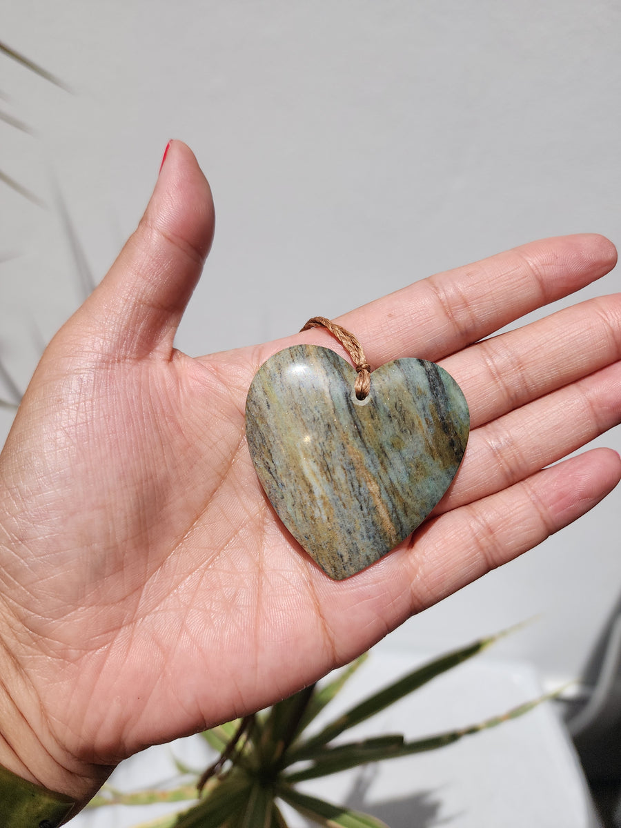 #B25 Heart (50mm) Obay Stone – Pacific Shack Gold Coast