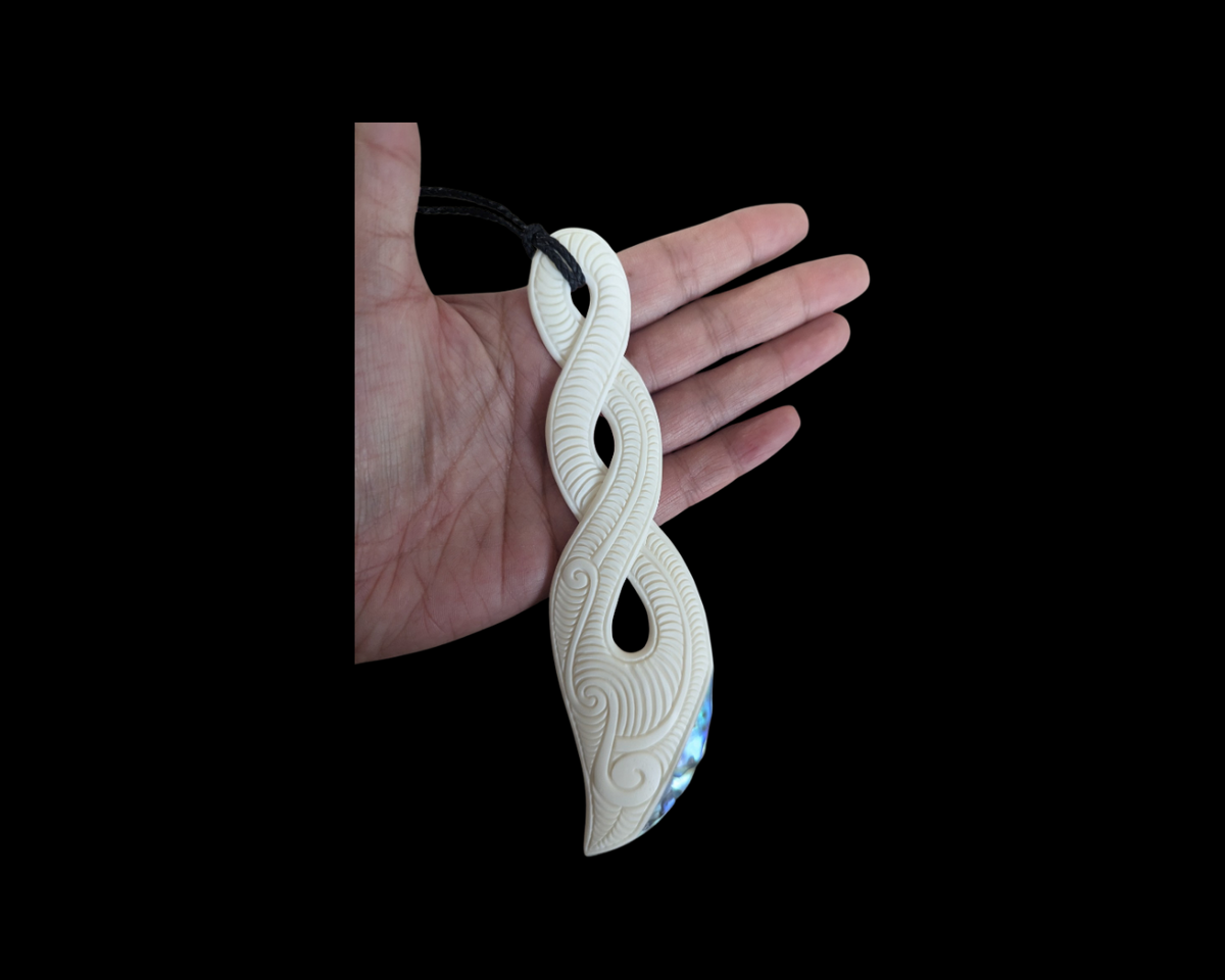 Large Bone Carving Pikorua #13 – Pacific Shack Gold Coast