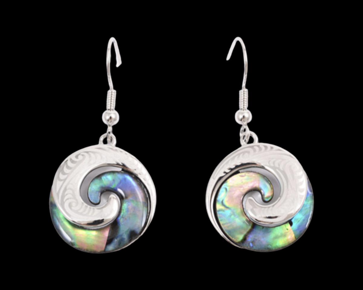 Paua Koru Earrings #13 – Pacific Shack Gold Coast