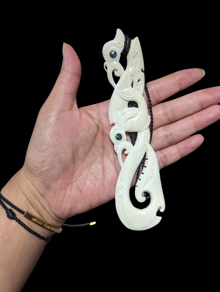 Large Bone Carving Manaia #17 – Pacific Shack Gold Coast