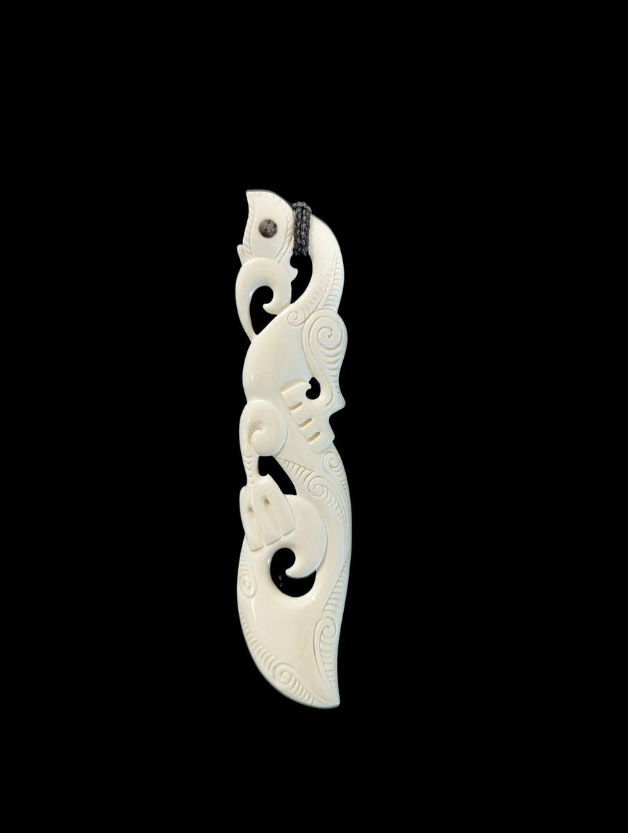 Large Bone Carving Manaia #2 – Pacific Shack Gold Coast