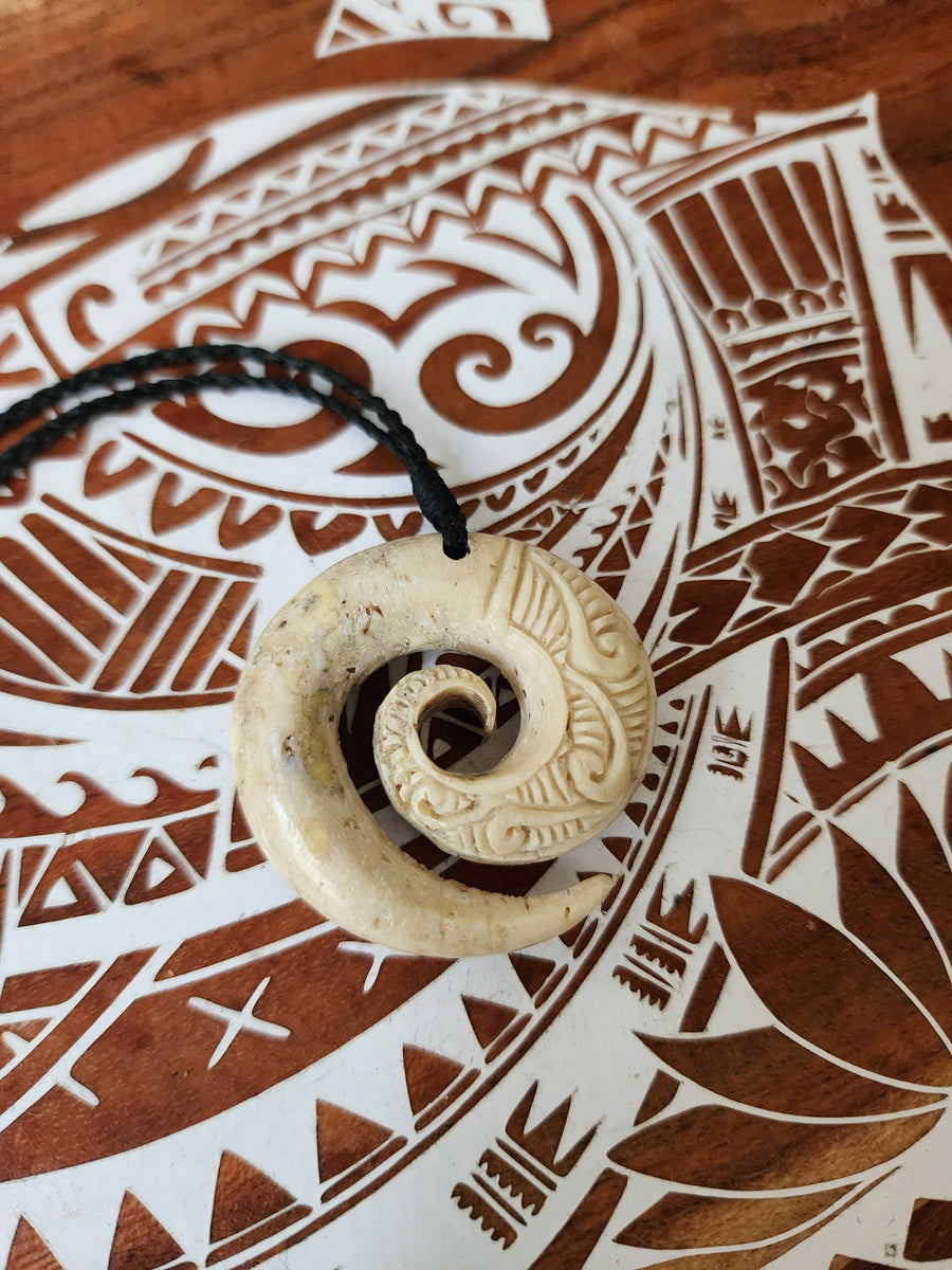 #2 Koru Whale Bone Carving – Pacific Shack Gold Coast