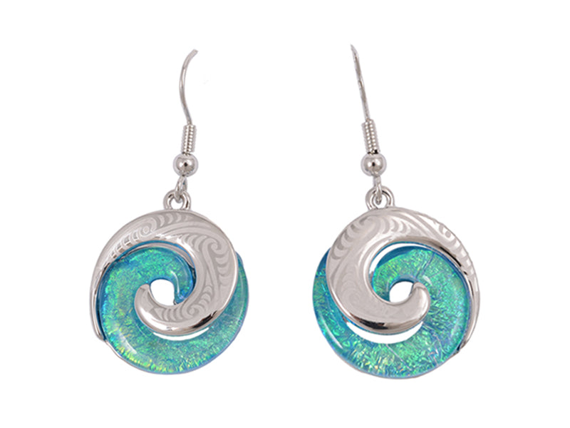 # C Blue Paua Koru Earring – Pacific Shack Gold Coast