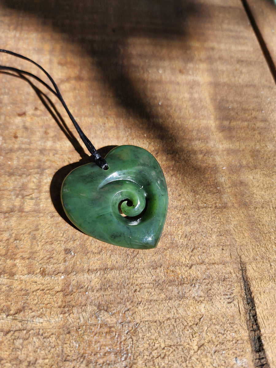 #B31 Manawa Koru Heart Pendant (50mm) – Pacific Shack Gold Coast