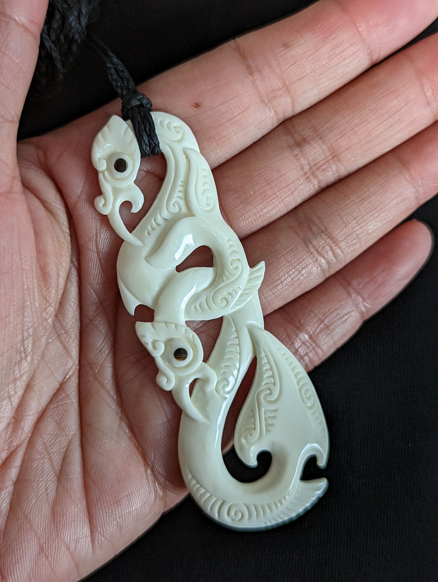 Medium Bone Carving Manaia #6 – Pacific Shack Gold Coast