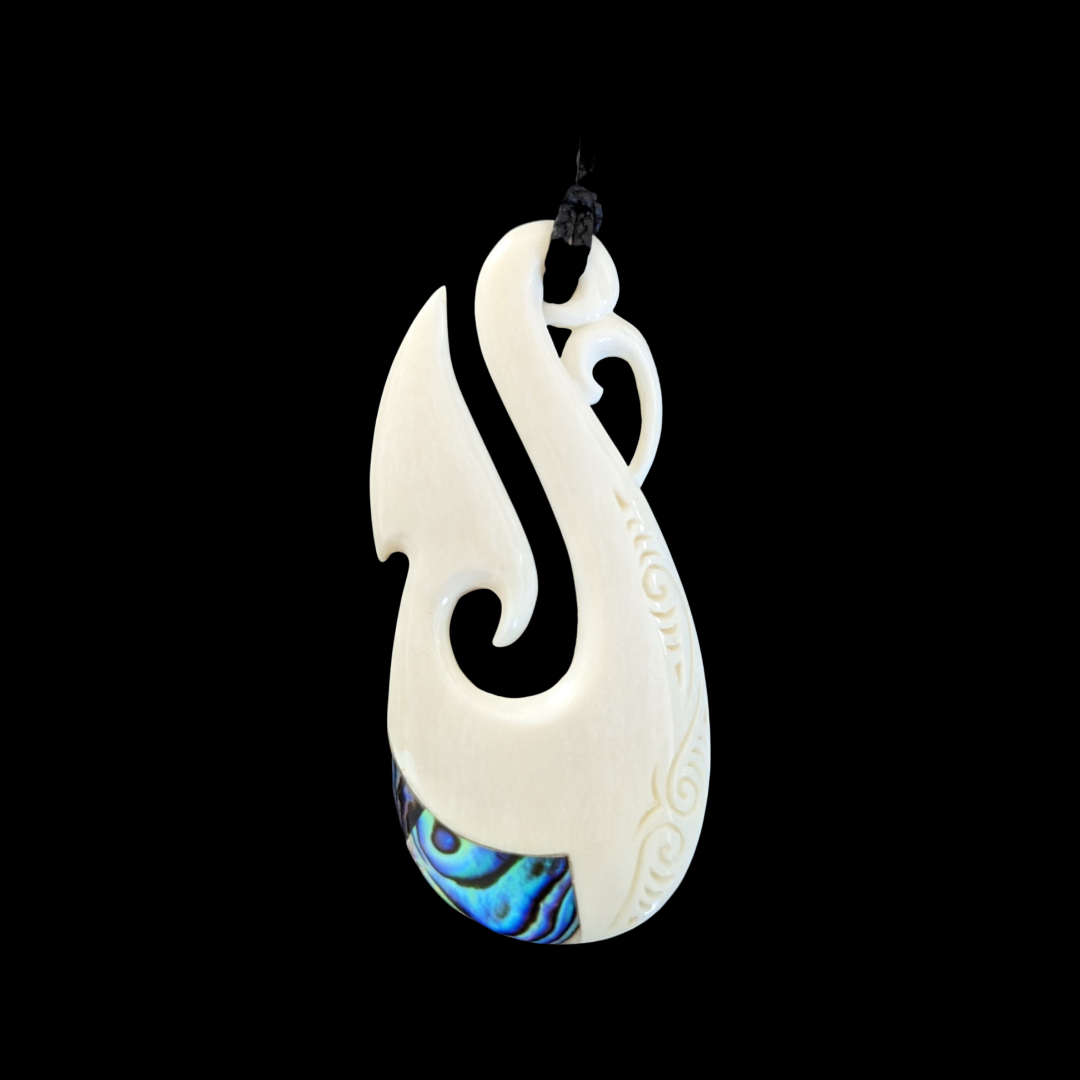 Medium Bone Carving Hei Matau #13 – Pacific Shack Gold Coast